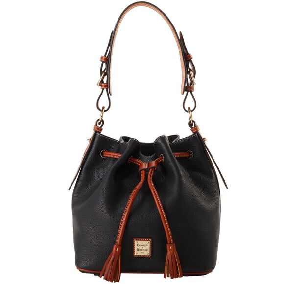 Dooney & Bourke | Bags | Dooney Bourke Pebble Grain Drawstring Shoulder ...